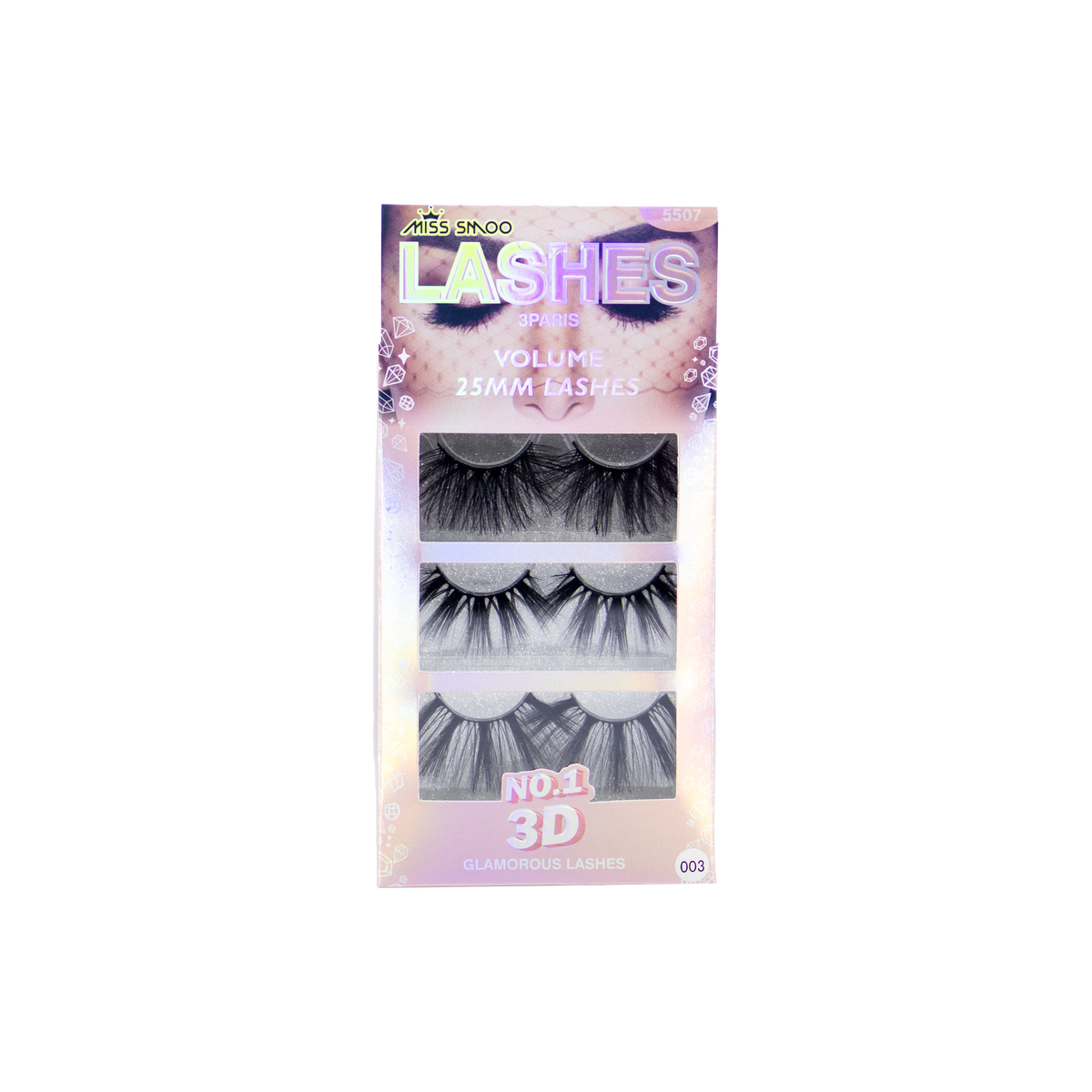 Miss Smoo 3 Pairs 3D 25MM Eyelashes
